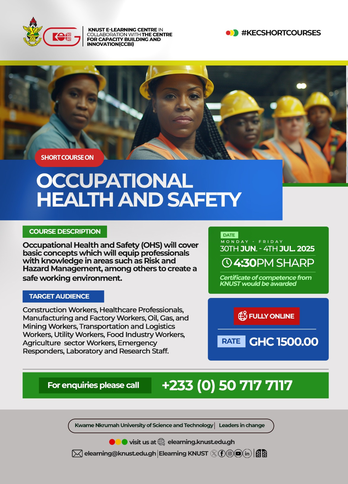 Online shortcourse updated | Elearning, KNUST